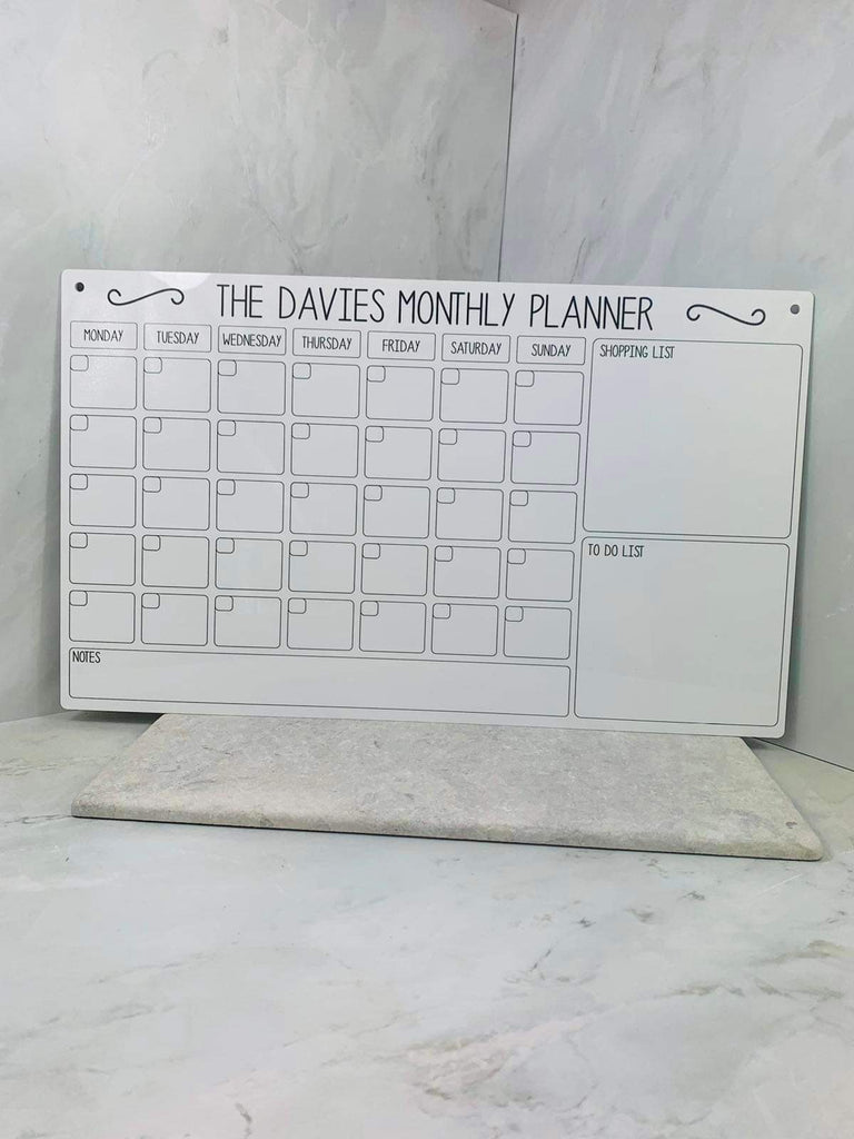 Family monthly planner – Lazy Dave Designs